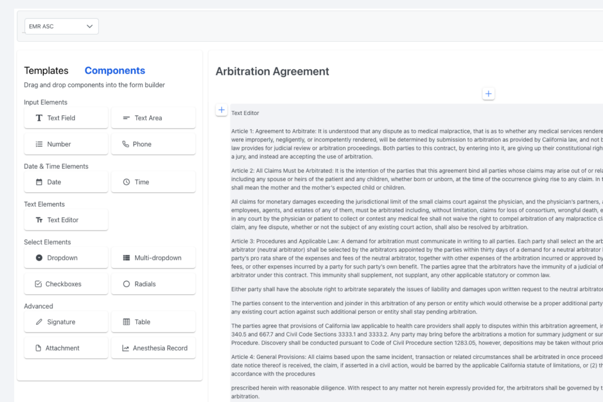 Customizable & Flexible EMR Platform & Form Builder